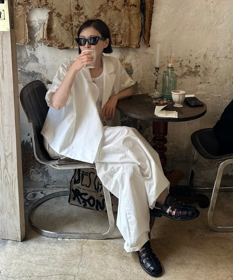 drawstring cotton pants white | ok.soon drawstring cotton pants white | ok.soon