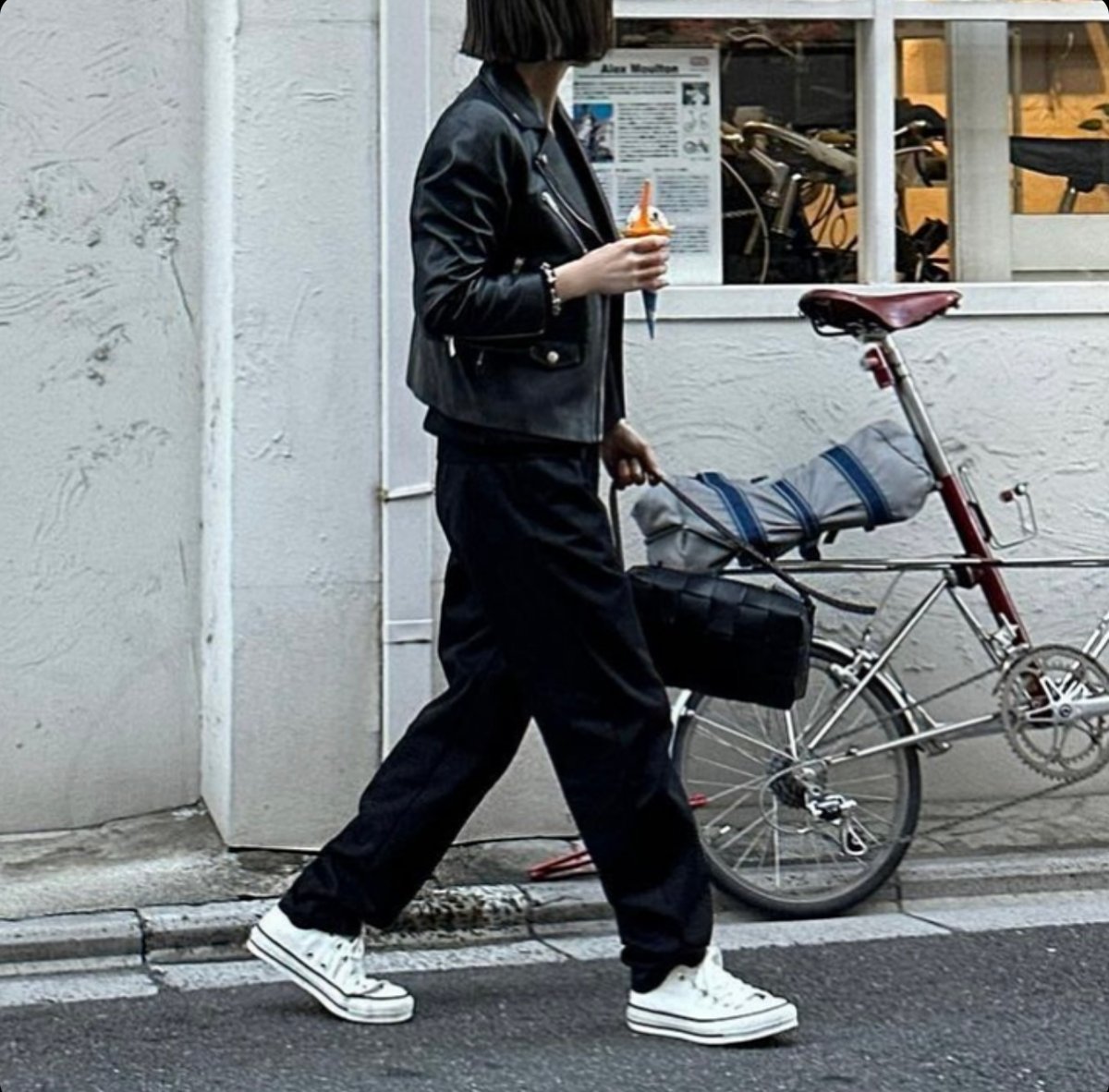 ok.soon×dickies 2tuck tapered chino pants (blac...