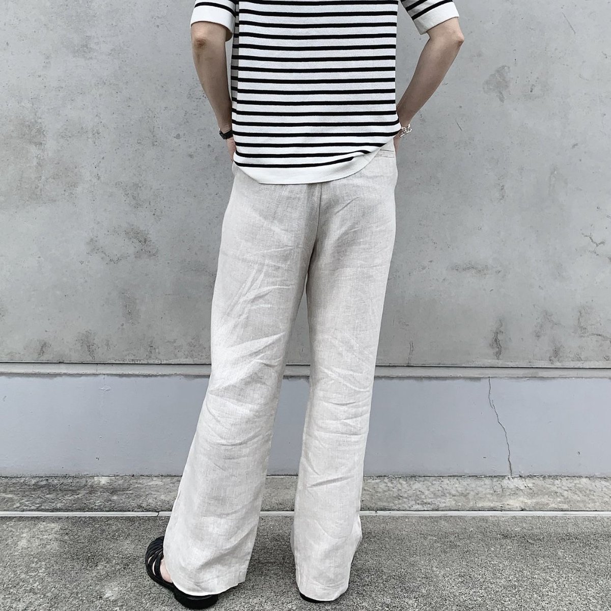 linen herringbone pants ecru | ok.soon linen herringbone pants ecru | ok.soon
