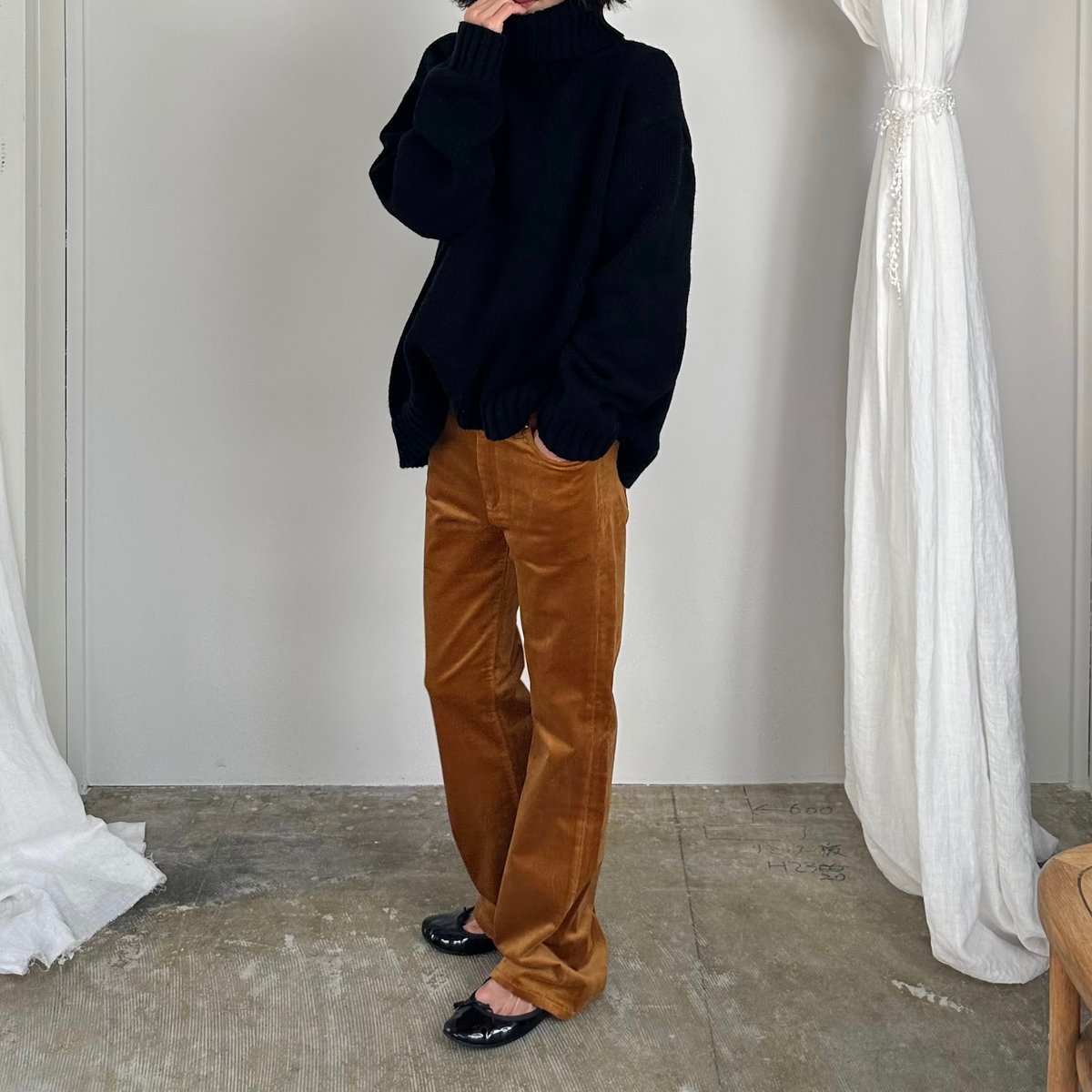 ok.soon×piccadilly velours pants(black/brown/ca ok.soon×piccadilly velours pants(black/brown/ca