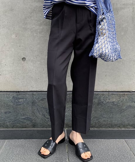 side slit slacks (black) | ok.soon