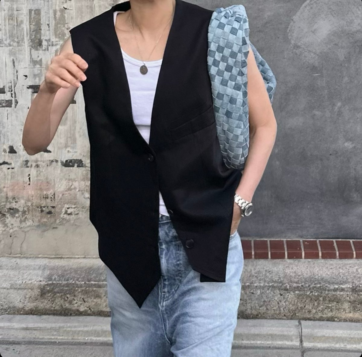 cotton linen vest & slacks | ok.soon