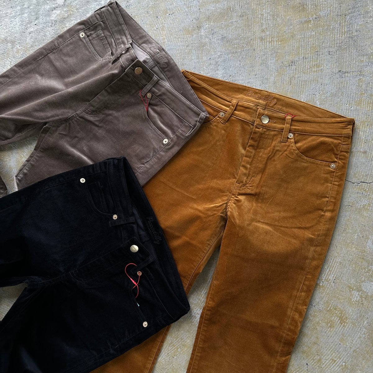 ok.soon×piccadilly velours pants(black/brown/ca ok.soon×piccadilly velours pants(black/brown/ca