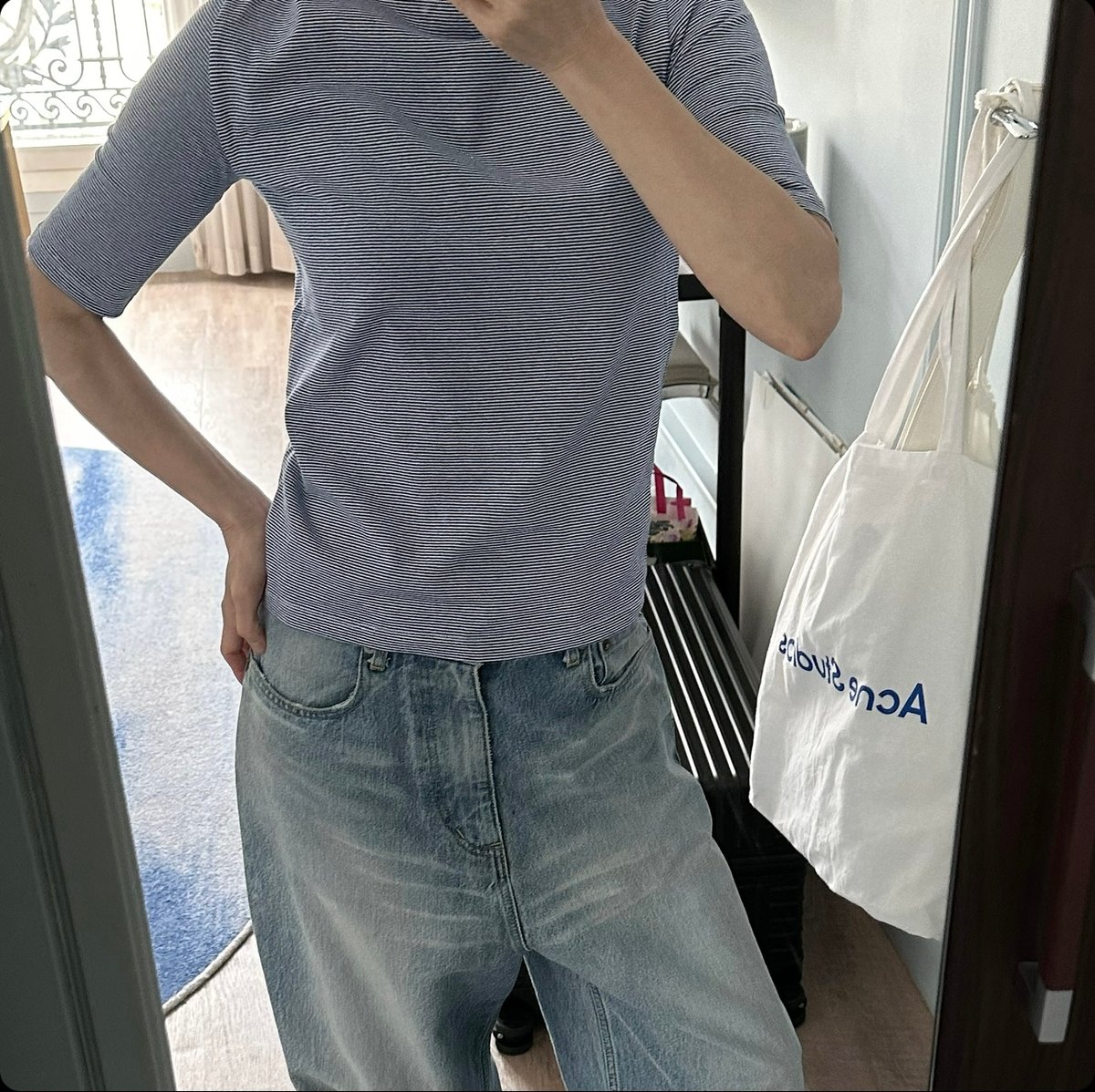 ok.soon×piccadilly MICRO BORDER TEE | ok.soon