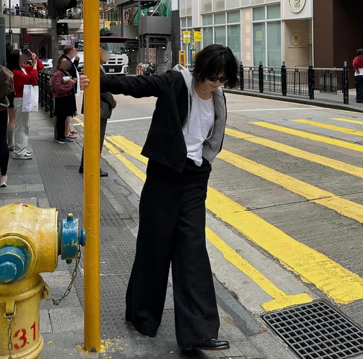 monotone tweed wide pants | ok.soon