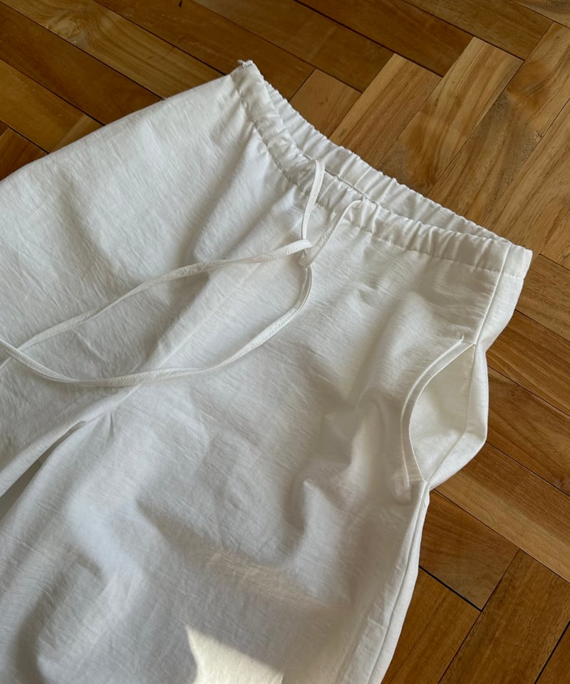 drawstring cotton pants white | ok.soon drawstring cotton pants white | ok.soon