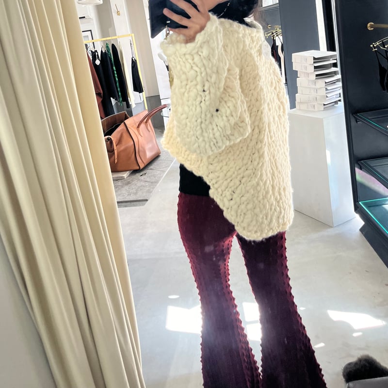 HAKUJI】Hand knitted long sleeve sweater/長袖手編みセ HAKUJI】Hand knitted long sleeve sweater/長袖手編みセ