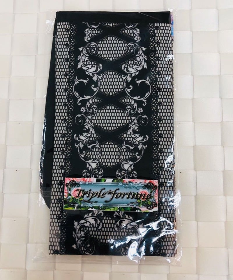 Triple* fortune》レースアップ柄オーバーニーソックス(青バラ Triple* fortune》レースアップ柄オーバーニーソックス(青バラ
