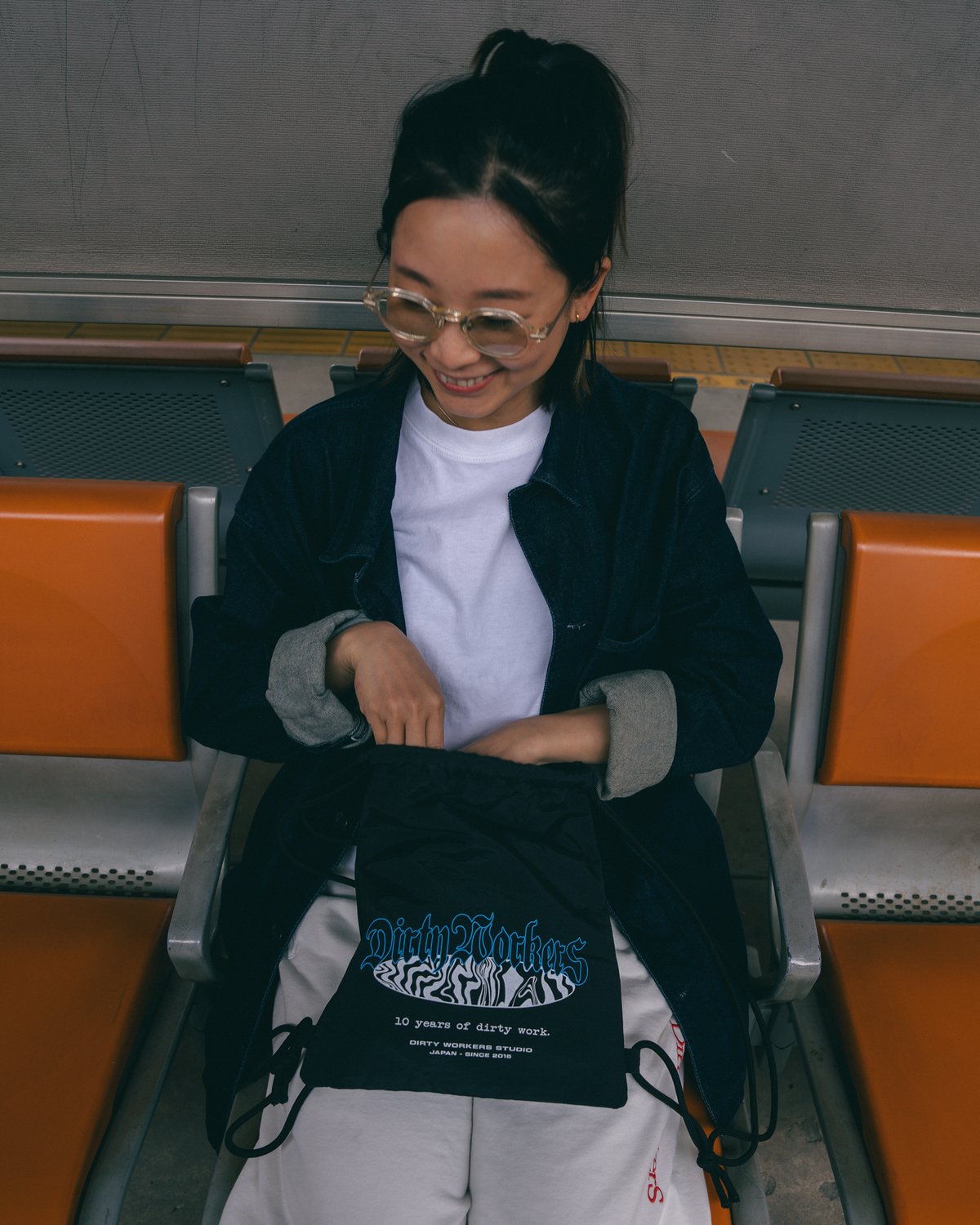 DWS 10YEARS NAPSACK_BLACK 小号(31cm×26cm)※受注販売