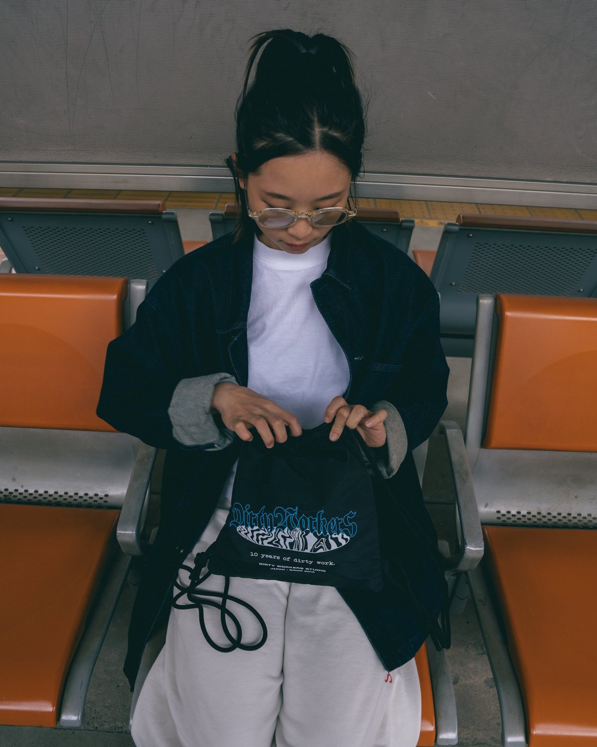 DWS 10YEARS NAPSACK_BLACK 小号(31cm×26cm)※受注販売