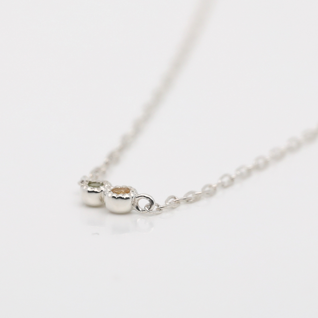 大切な人の宝石を紡ぐ【2石】-Family Necklace(ファミリー 大切な人の宝石を紡ぐ【2石】-Family Necklace(ファミリー