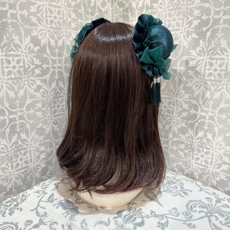 星箱Works】藤花集 中華風 お団子クリップ式ヘッドドレス 星箱Works】藤花集 中華風 お団子クリップ式ヘッドドレス
