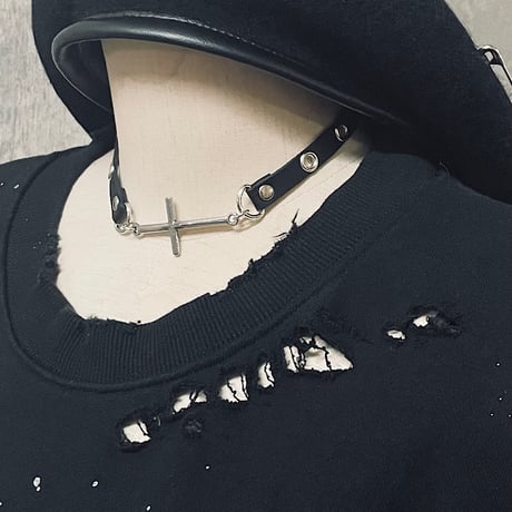 【HELL CAT PUNKS】ダメージペイントプルオーバー（HCP-PO-0030) | K...