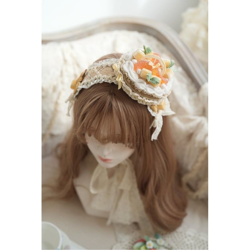 星箱Works】フルーツタルト カクテルハット+トレイ+ヘアバンド(3 星箱Works】フルーツタルト カクテルハット+トレイ+ヘアバンド(3