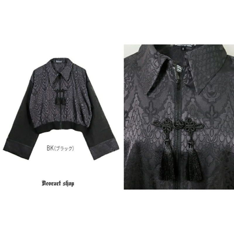Deorart】【GOTH CHINA】袖 シアー・チャイナ柄トッパー [中華柄]（DRT2