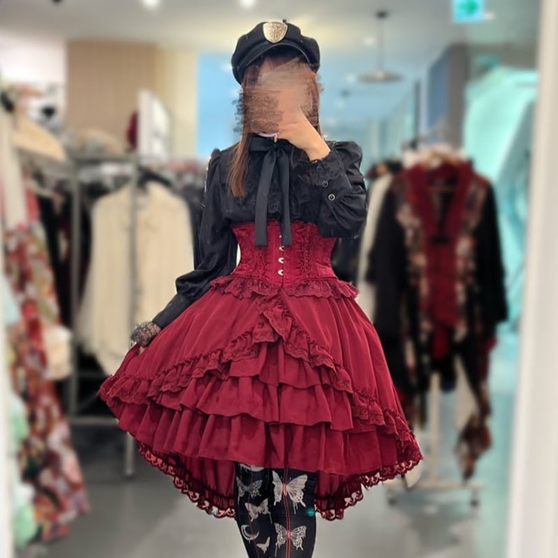 ATELIER-PIERROT】Victorian Ruffle Chiffon Skirt ATELIER-PIERROT】Victorian Ruffle Chiffon Skirt