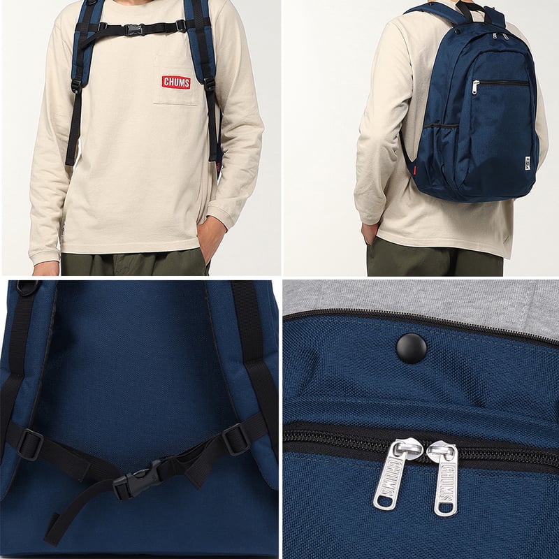 2024年秋冬CHUMS新作】フーデッドデイパックスウェットナイロン Hooded