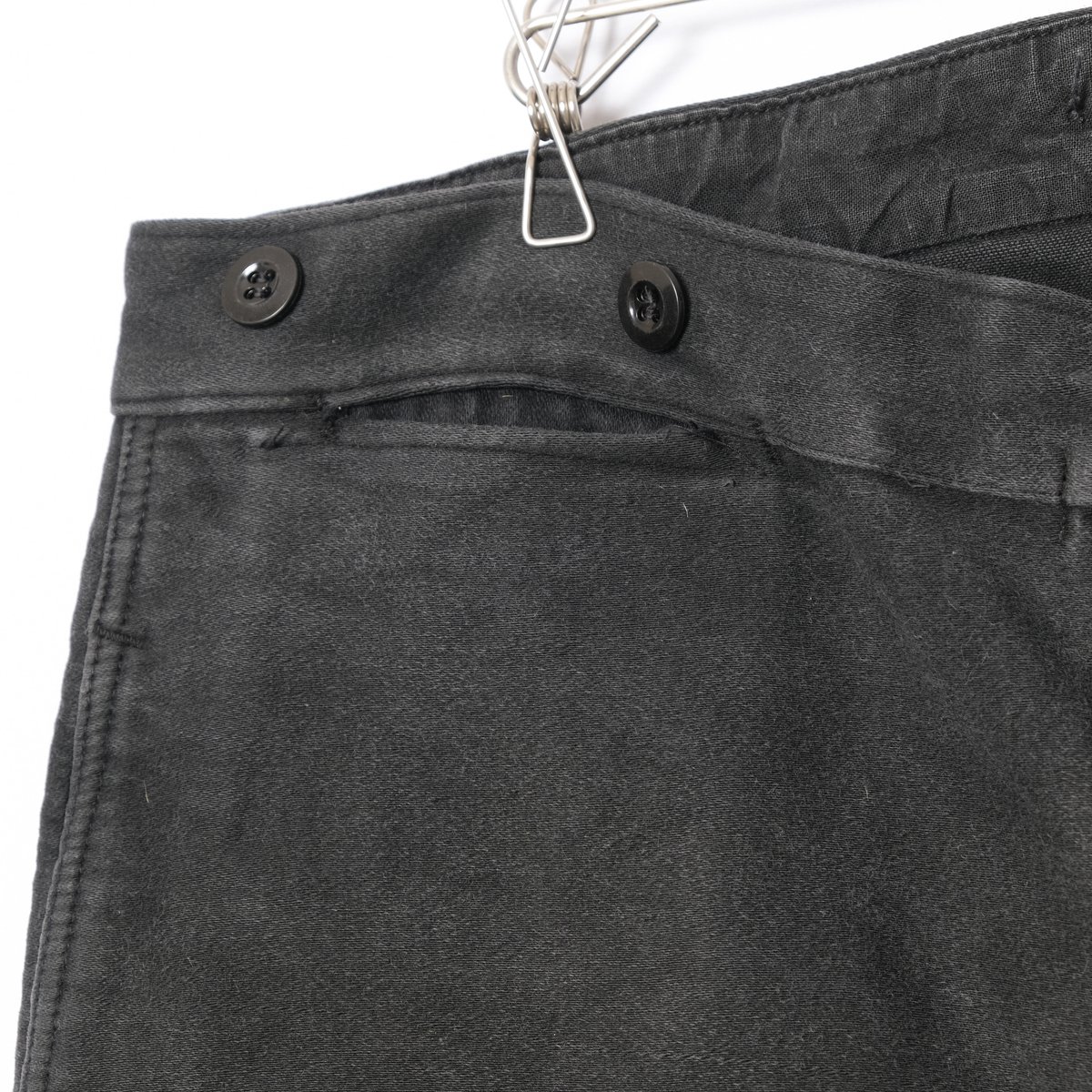 40s France Vintage Black Moleskin Work Trousers 40s France Vintage Black Moleskin Work Trousers