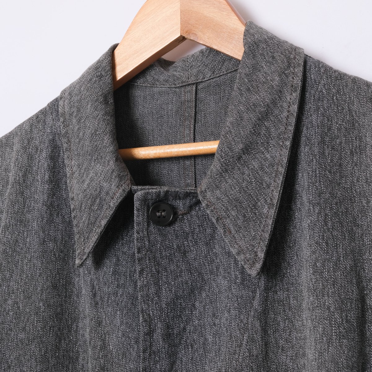 40-50s French Vintage Black Chambray Atelier C 40-50s French Vintage Black Chambray Atelier C
