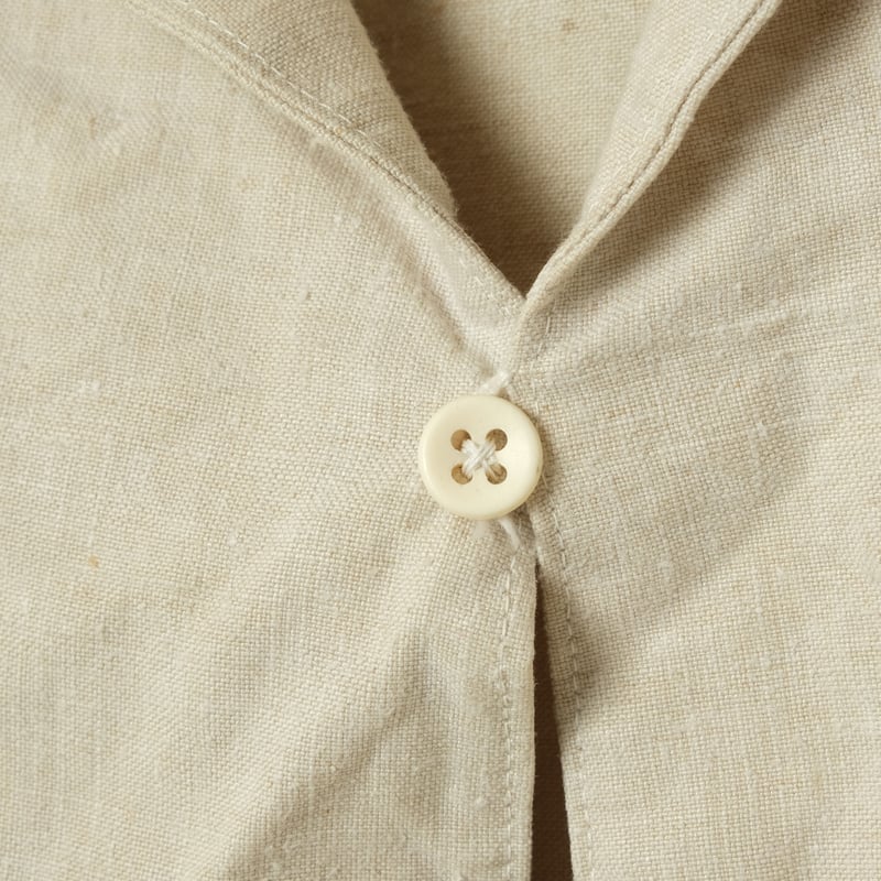 30s Marine Nationales Shawl collar Linen Smock 30s Marine Nationales Shawl collar Linen Smock