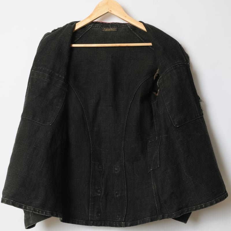1900s France Antique Fireman Jacket Black | U 1900s France Antique Fireman Jacket Black | U