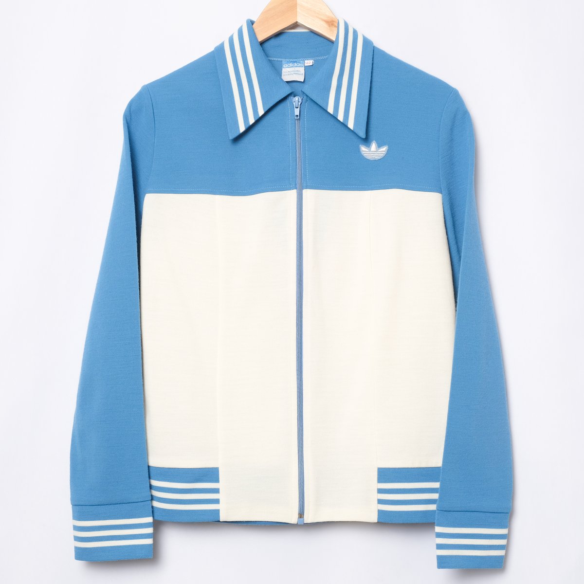 70-80s Vintage adidas Knit Jacket White × Light...