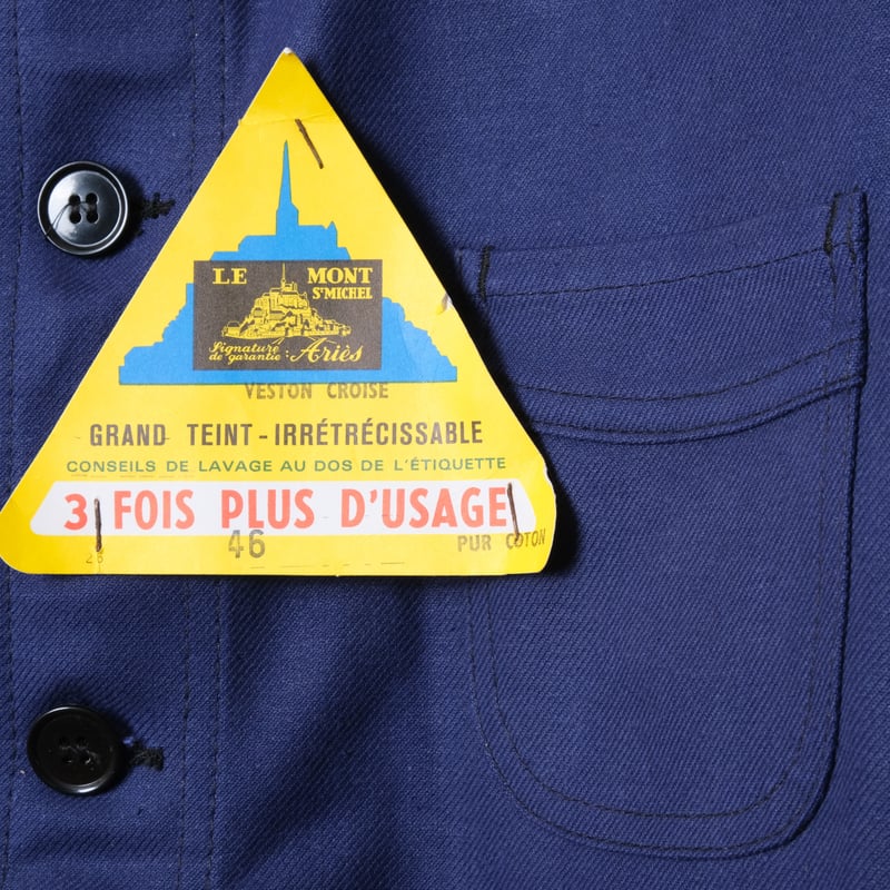 40-50s Le Mont St Michel CottonTwill Jacket Siz 40-50s Le Mont St Michel CottonTwill Jacket Siz