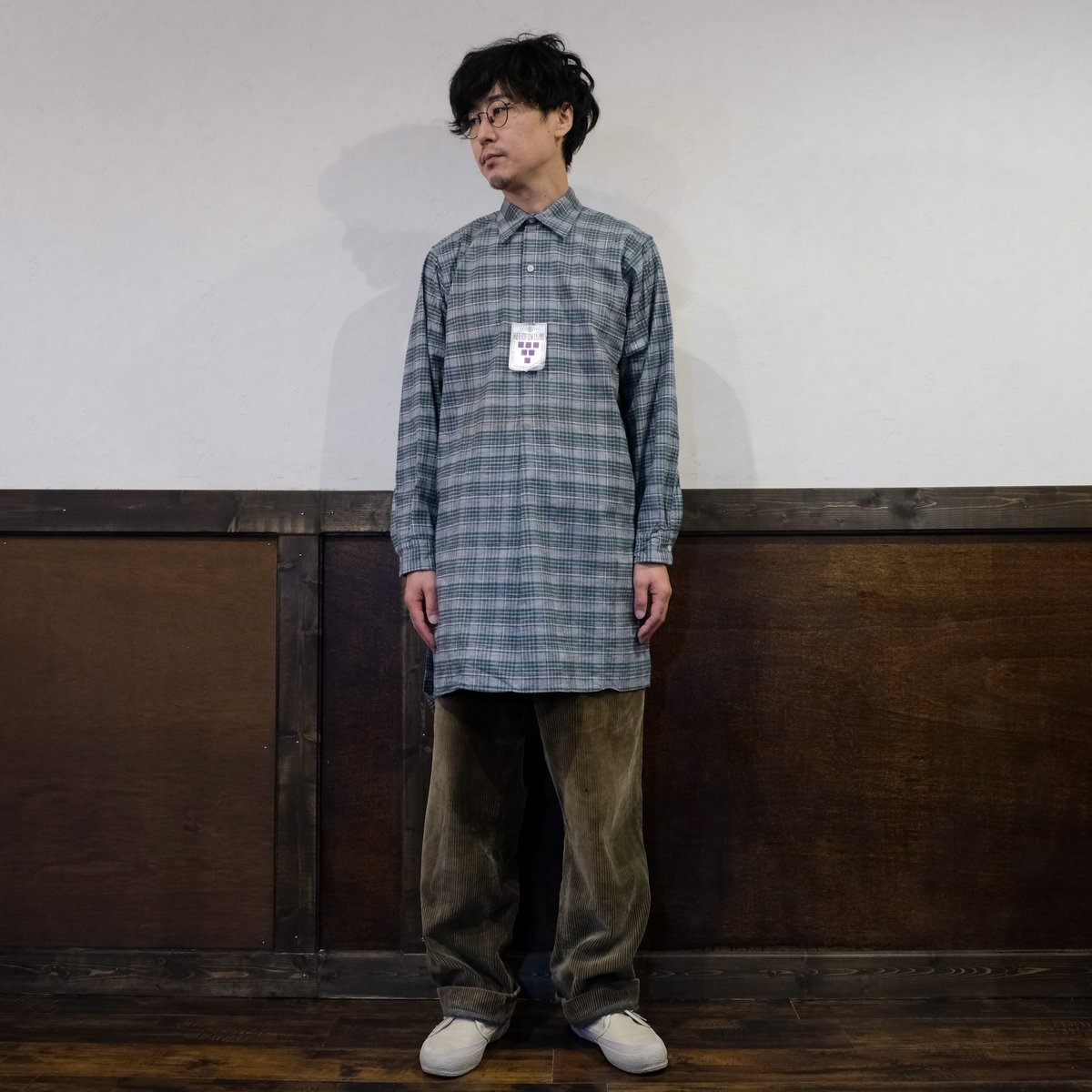 40-50s French Vintage Flannel Granpa Shirts Gr 40-50s French Vintage Flannel Granpa Shirts Gr