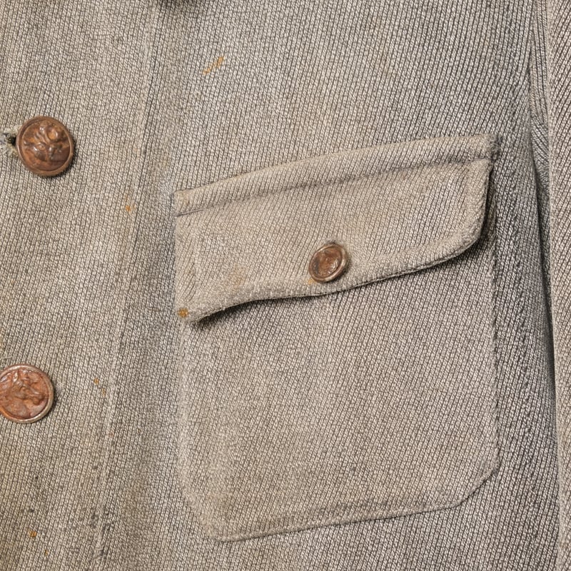 30s France Vintage Chambray Hunting Jacket | U 30s France Vintage Chambray Hunting Jacket | U