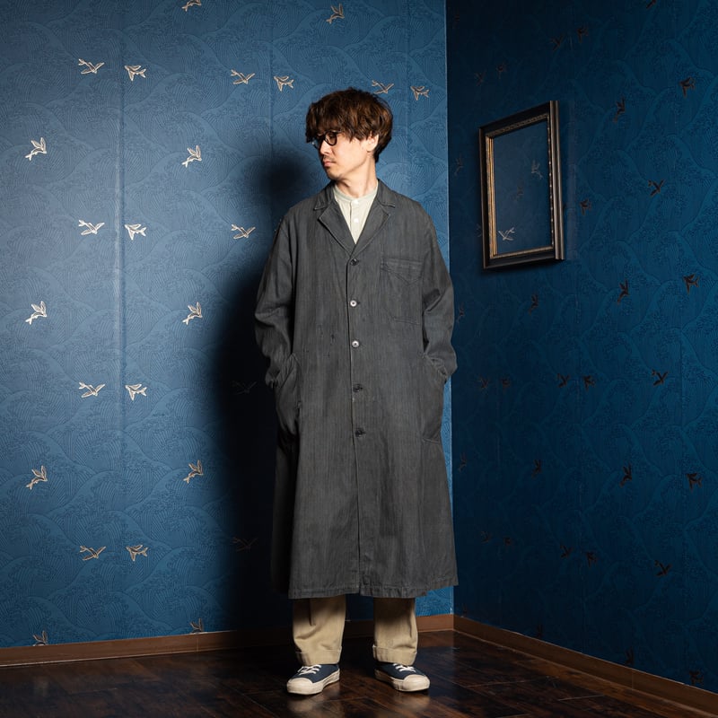 40-50s France Vintage HBT Atelier Coat 1 | Ugla 40-50s France Vintage HBT Atelier Coat 1 | Ugla