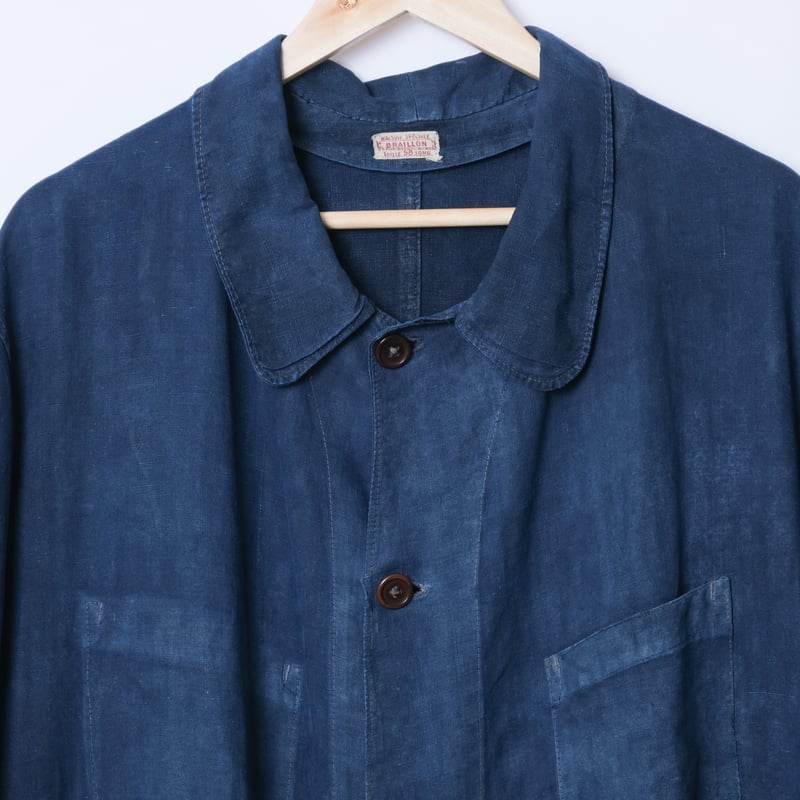 30-40s France Vintage Indigo Linen Maquignon 30-40s France Vintage Indigo Linen Maquignon