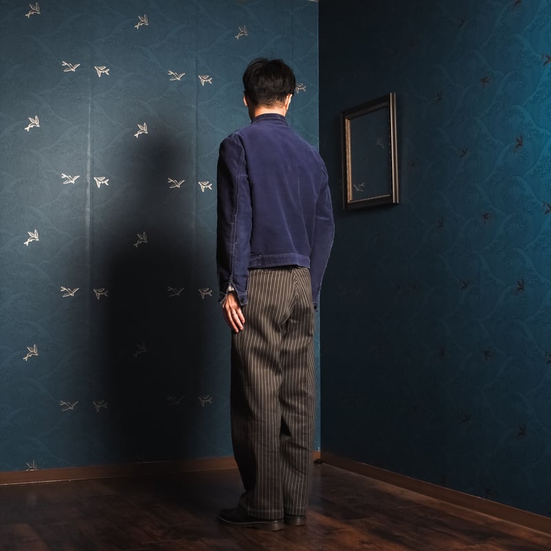 40s-50s Moleskin Cyclist Jacket | Ugla パンと古着と本 40s-50s Moleskin Cyclist Jacket | Ugla パンと古着と本