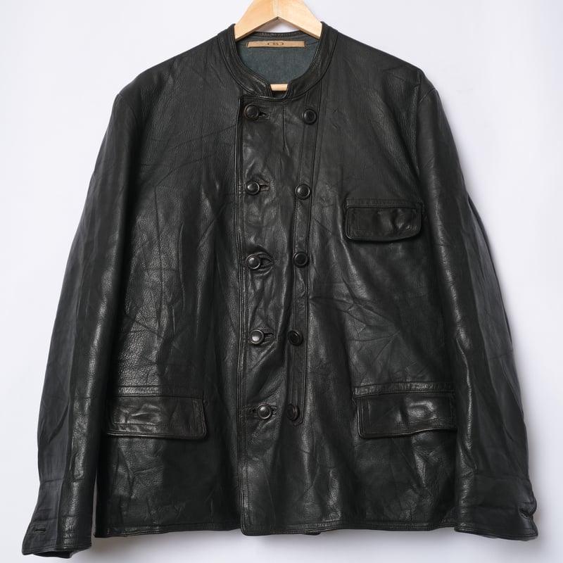 50-60s Sweden Vintage Double Breasted Leather J 50-60s Sweden Vintage Double Breasted Leather J