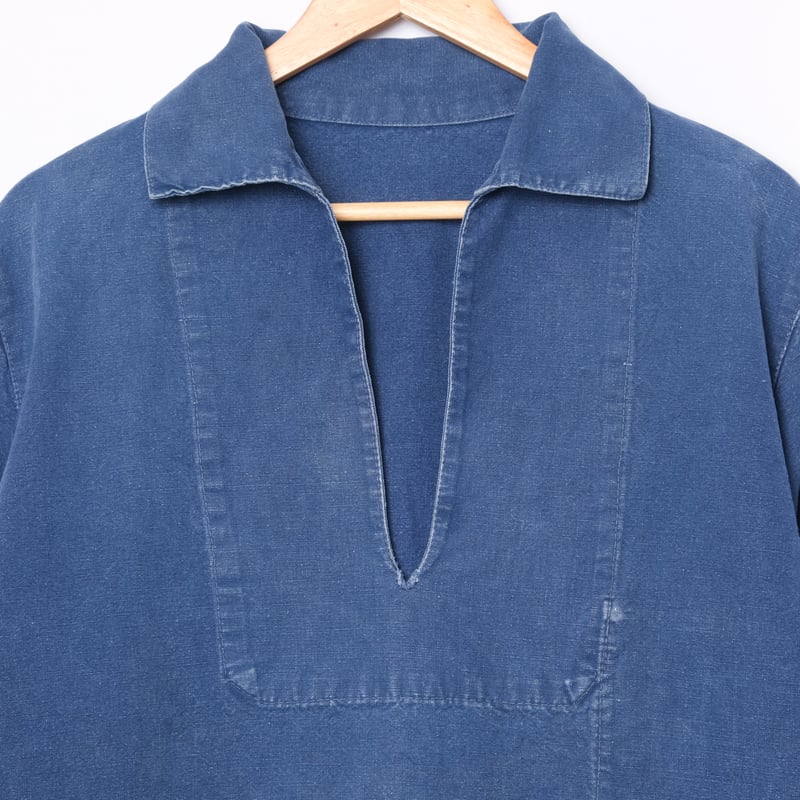 50s France Vintage Indigo Metis(Cotton Linen) F 50s France Vintage Indigo Metis(Cotton Linen) F