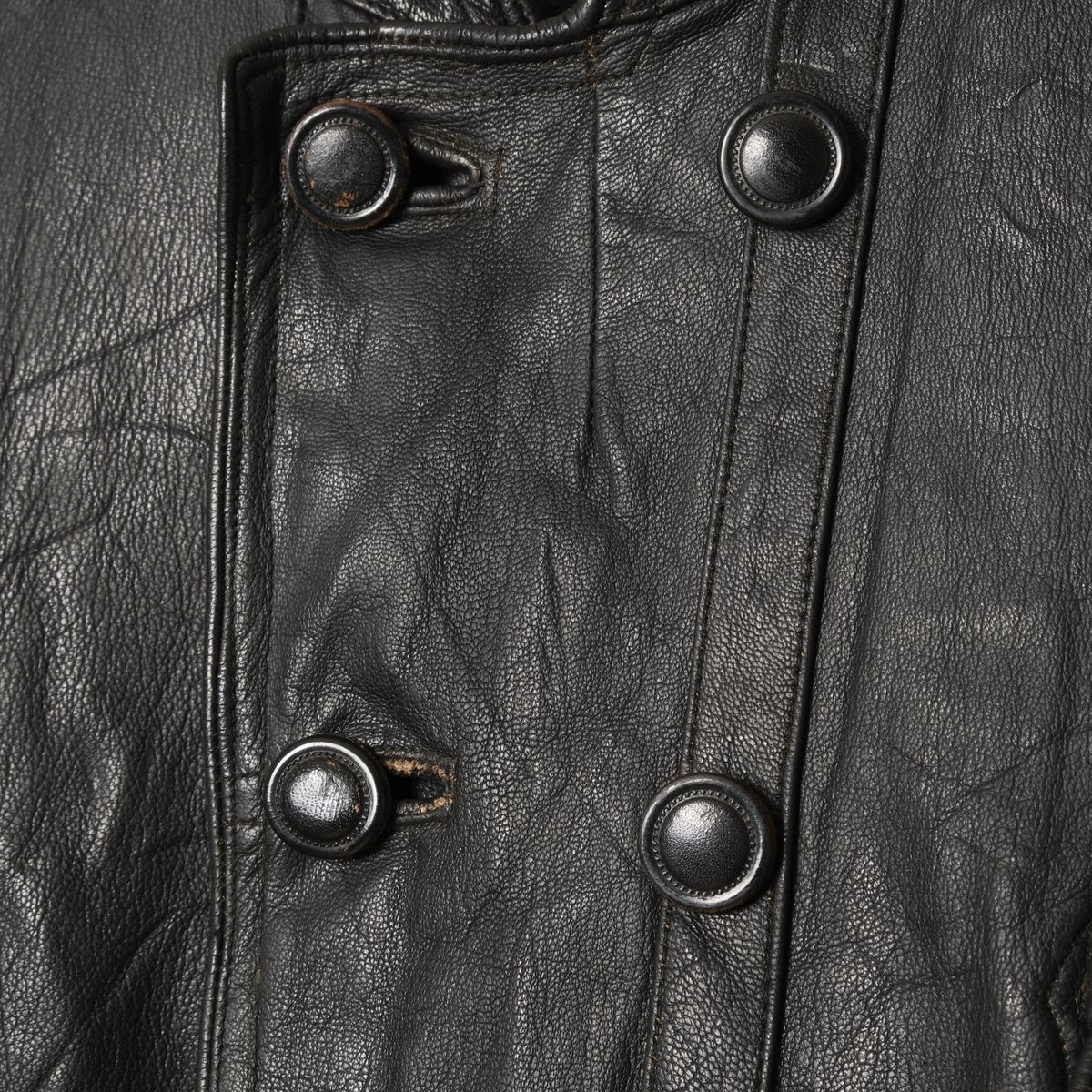 50-60s Sweden Vintage Double Breasted Leather J 50-60s Sweden Vintage Double Breasted Leather J