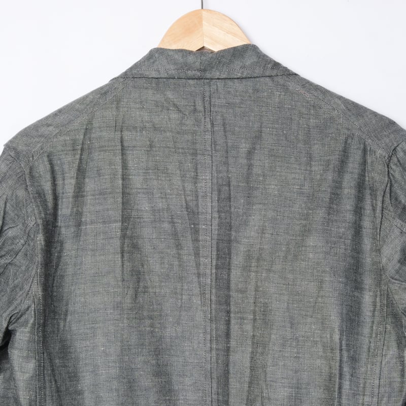 40-50s France Vintage Au Molinel Linen Black Ch 40-50s France Vintage Au Molinel Linen Black Ch