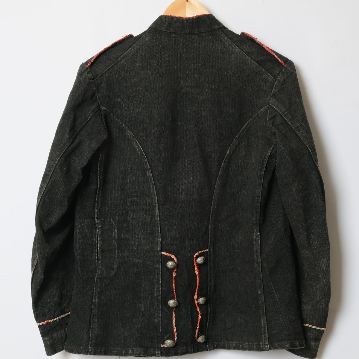 1900s France Antique Fireman Jacket Black | U 1900s France Antique Fireman Jacket Black | U