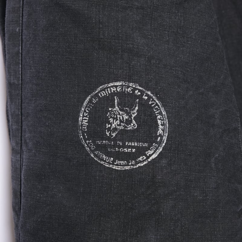 30-40s France Vintage SALACHE Black Linen Maqu 30-40s France Vintage SALACHE Black Linen Maqu