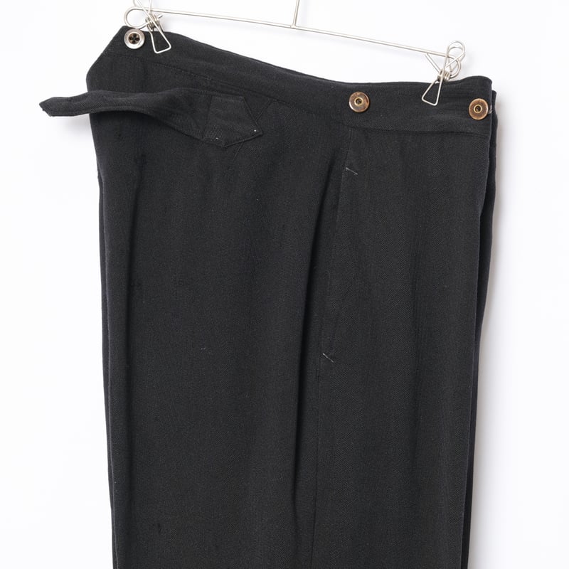 30-40s France Vintage Wool Black Trousers | Ugl 30-40s France Vintage Wool Black Trousers | Ugl