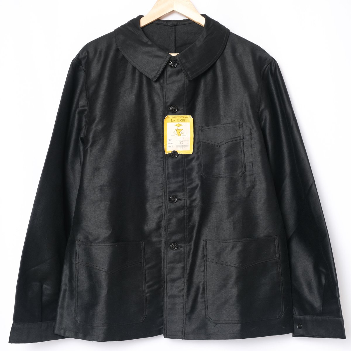 30-40s France Vintage LA BICHE Black Moleskin J 30-40s France Vintage LA BICHE Black Moleskin J
