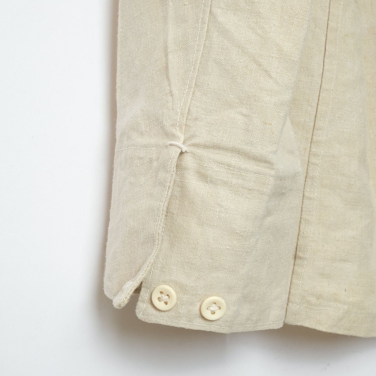 30s Marine Nationales Shawl collar Linen Smock 30s Marine Nationales Shawl collar Linen Smock