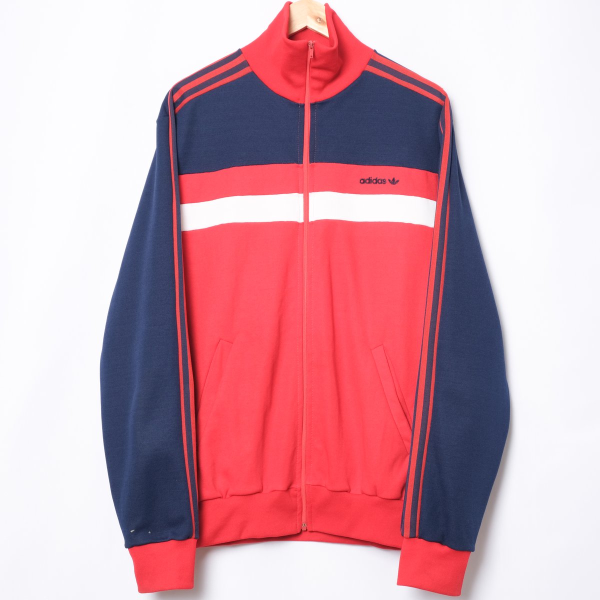 70-80s Vintage adidas Ventex Track Jacket Red ×...