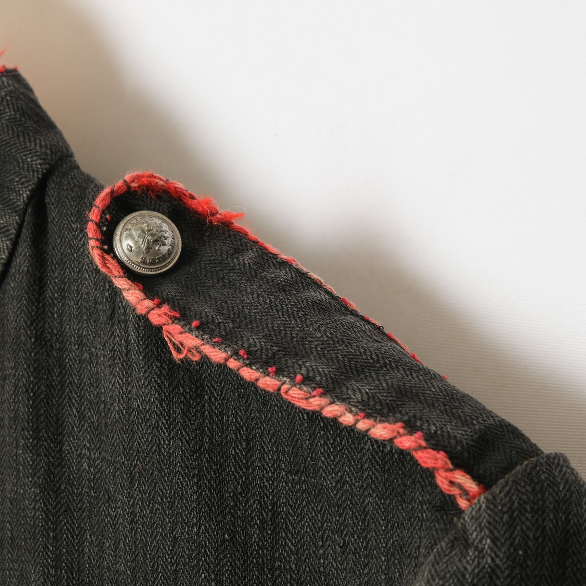 1900s France Antique Fireman Jacket Black | U 1900s France Antique Fireman Jacket Black | U