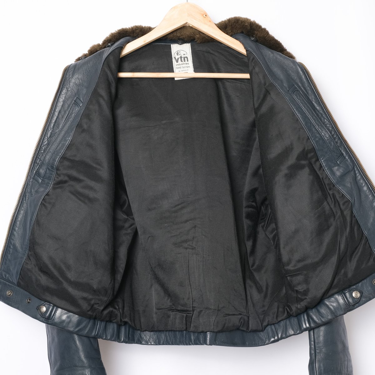 70s-80s French Army Pilot Leather Jacket Size 9 70s-80s French Army Pilot Leather Jacket Size 9