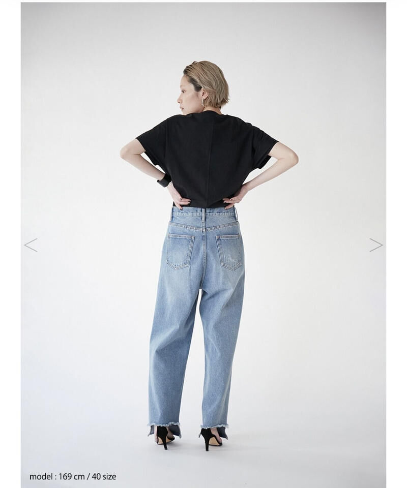 ハイライズタックワイドデニム/ YENN | CALENDRIER online store ハイライズタックワイドデニム/ YENN | CALENDRIER online store
