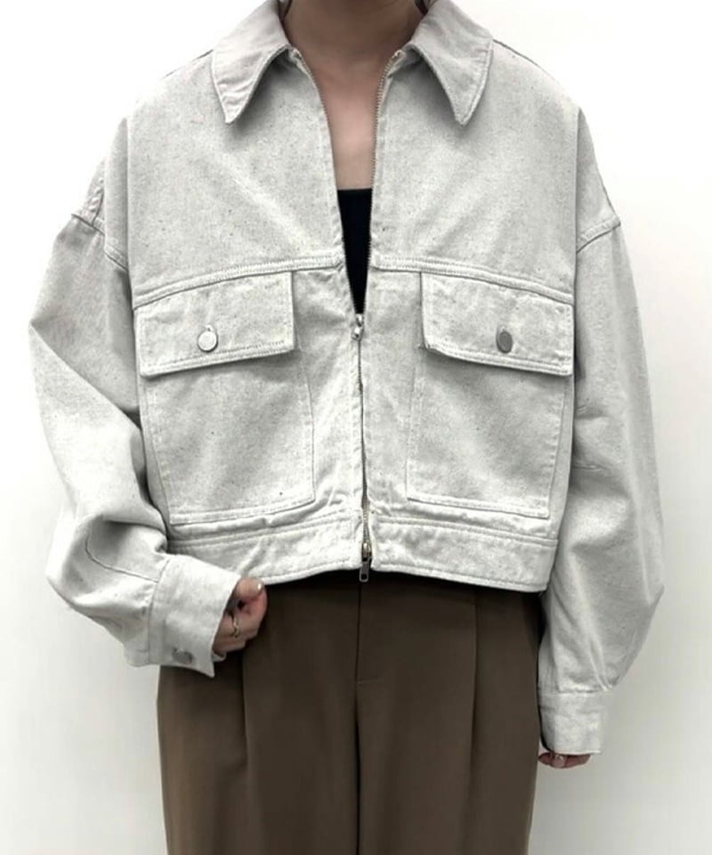 デニムダブルジップブルゾン/ hwyl | CALENDRIER online store デニムダブルジップブルゾン/ hwyl | CALENDRIER online store