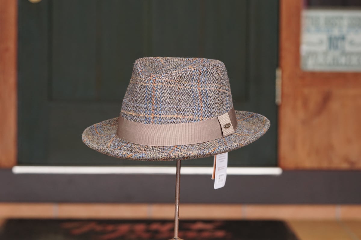 Scala Barry Wool Blend Tweed Fedora Hat | NewDeal
