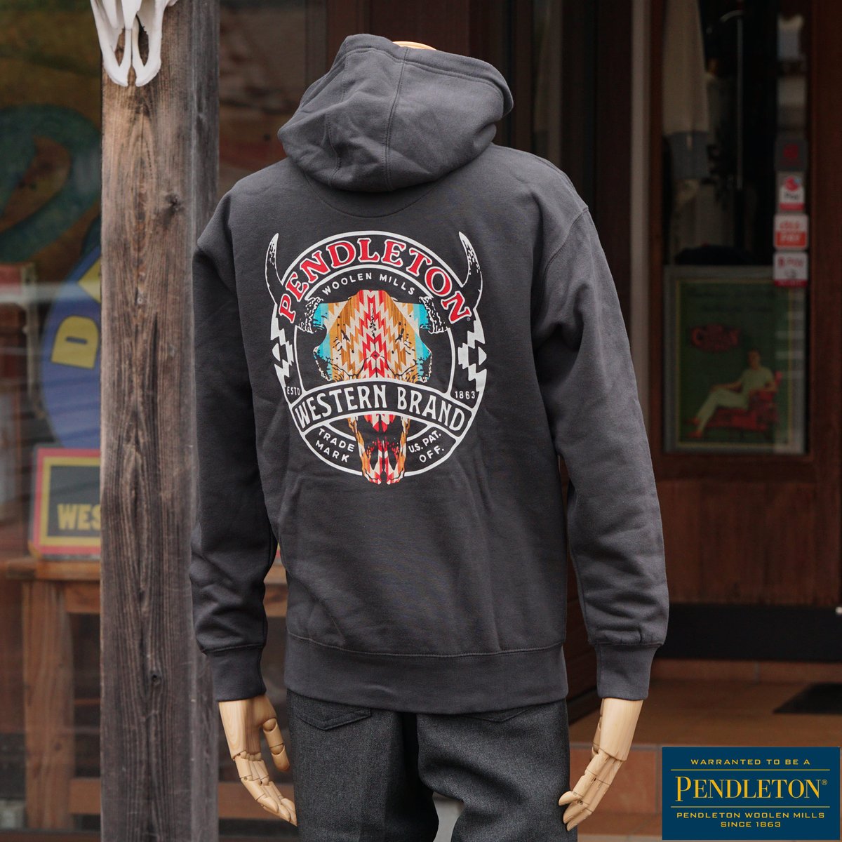 PENDLETON Western Brand Logo Graphic Hoodie | N...