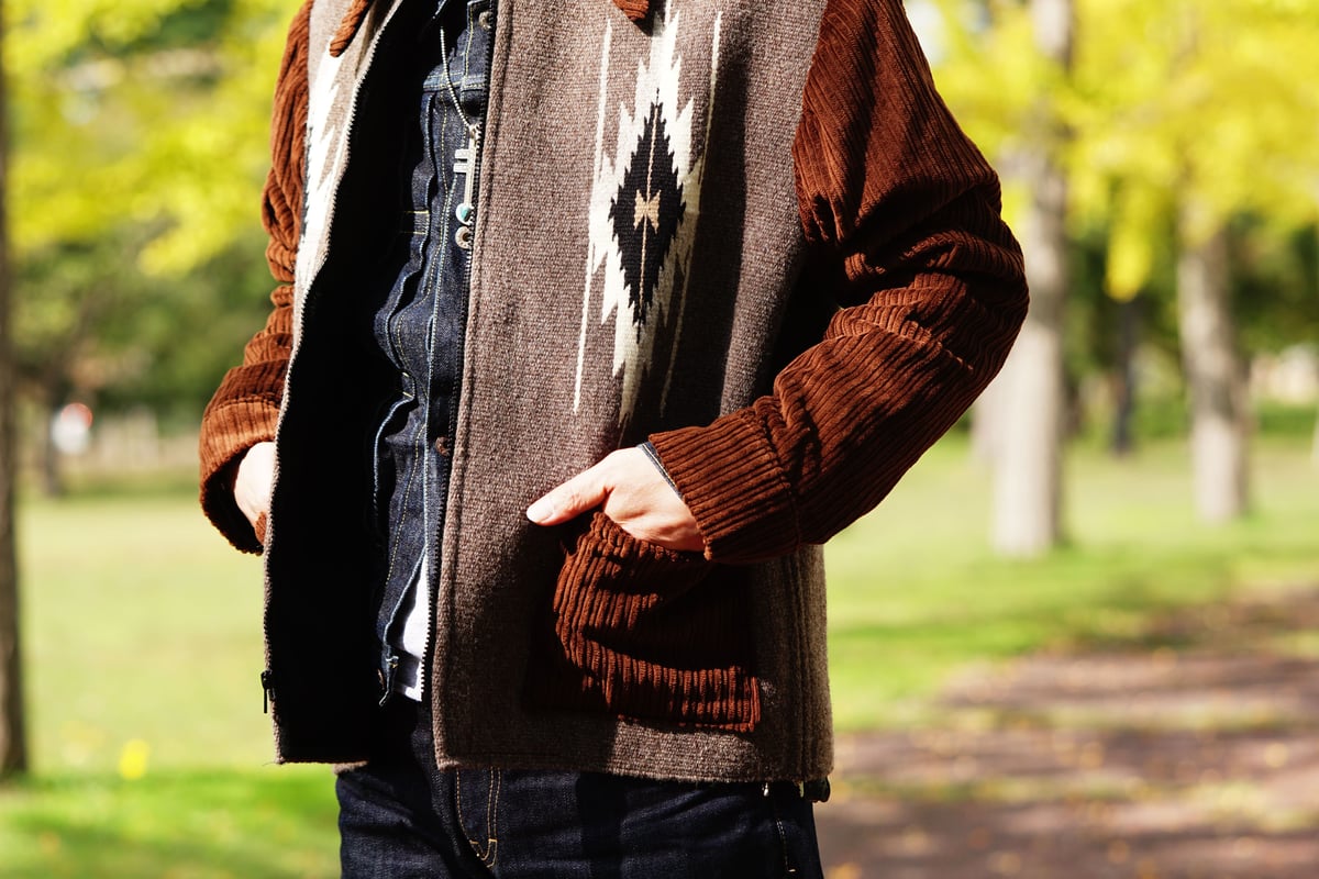 CENTINELA Chimayo Jacket with Corduroy size 40 CENTINELA Chimayo Jacket with Corduroy size 40