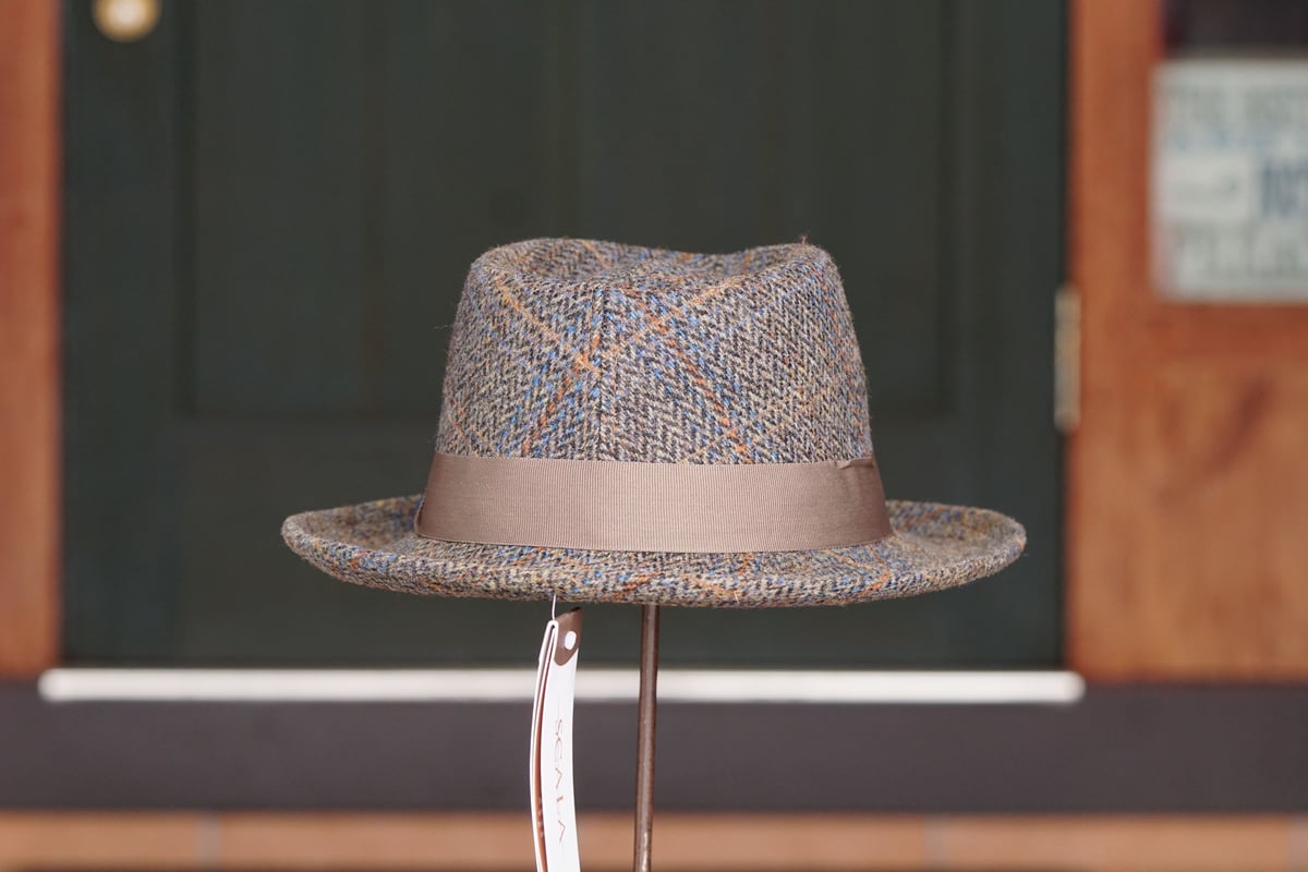 Scala Barry Wool Blend Tweed Fedora Hat | NewDeal